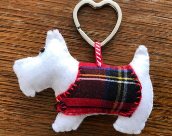 Scottie Key Ring - Etsy