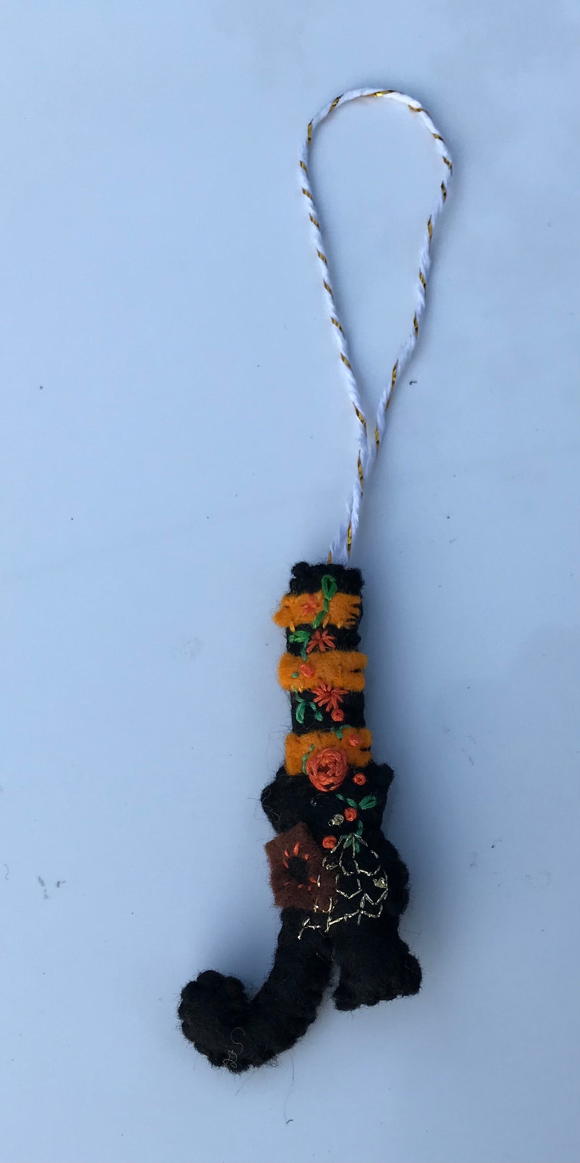 Halloween Decorations witches Boot Hat or Cat Embroidered - Etsy