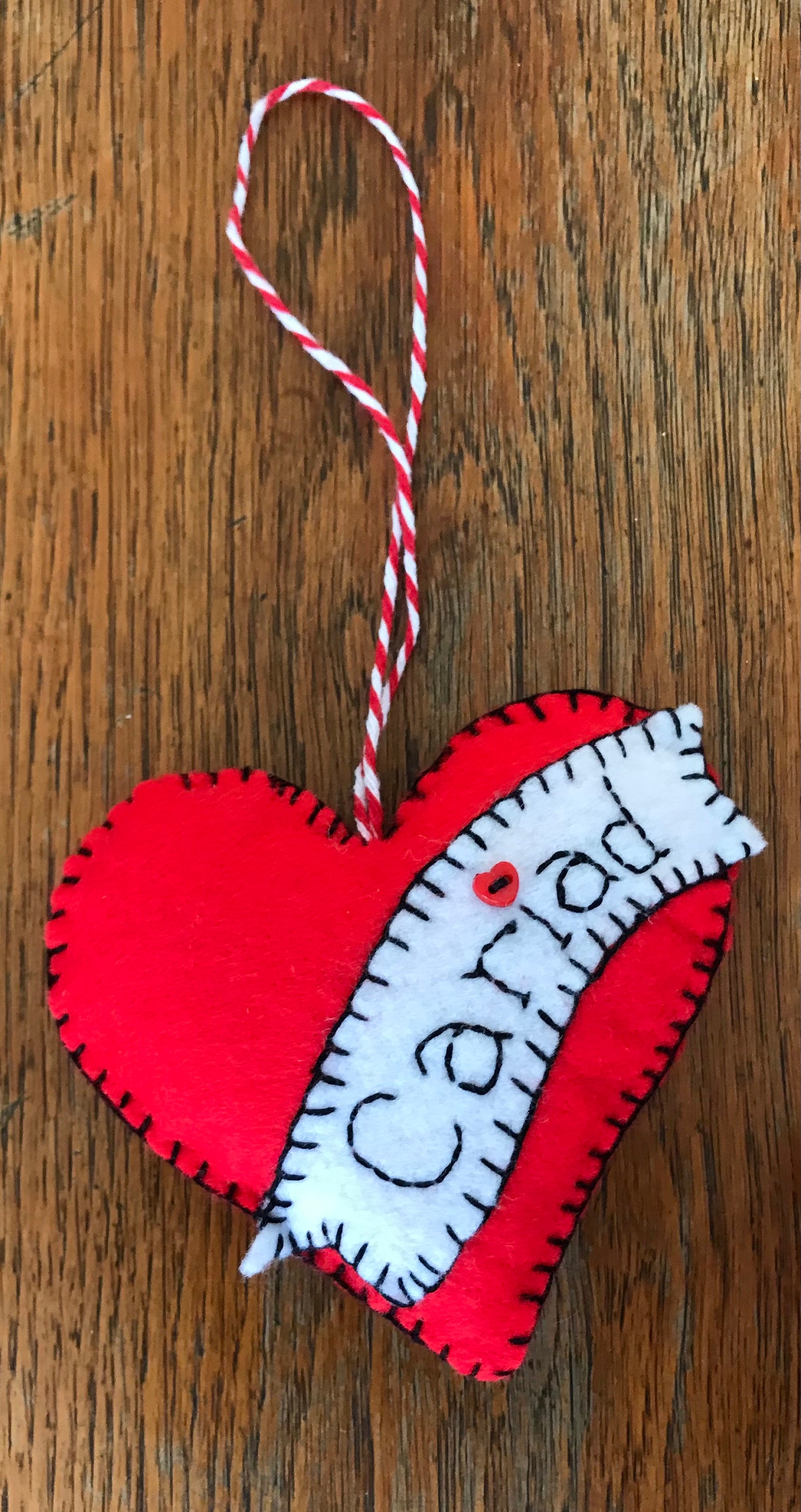 Felt Heart Ornament Felt Heart Heart Ornament Felt Heart - Etsy