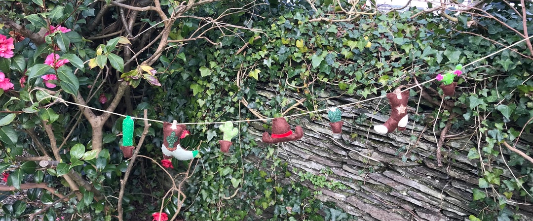 Western Garland, Cowboy Garland, Cowboy Bunting, Felt Cactus and Cowboy ...