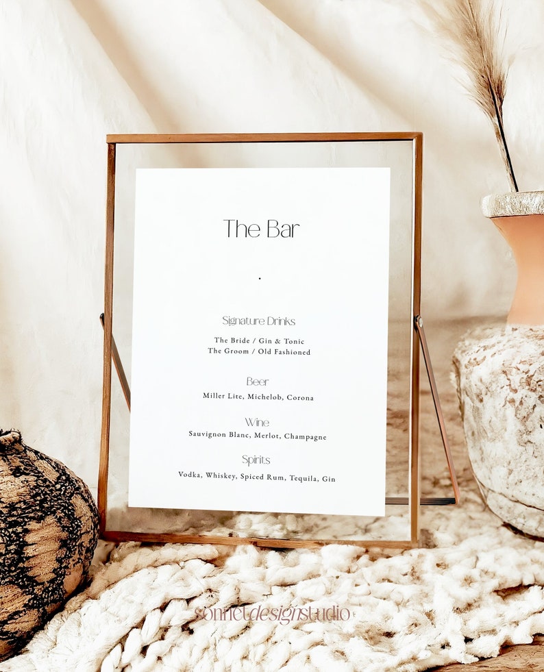 Printable Wedding Signs, Minimalist Wedding Table Signs, Wedding Signs ...