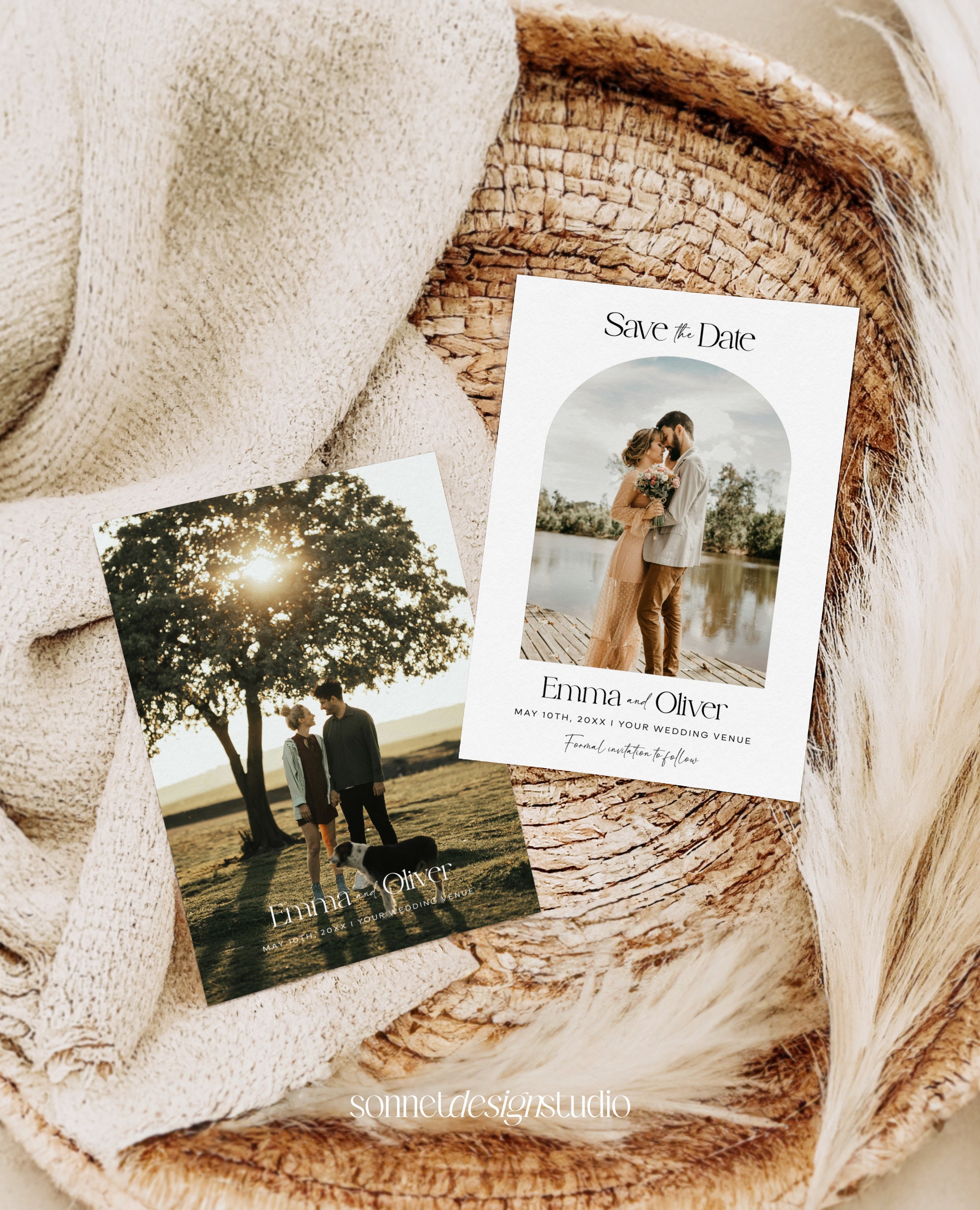 Photo Save the Date Template Modern Minimalist Save the Date Printable ...