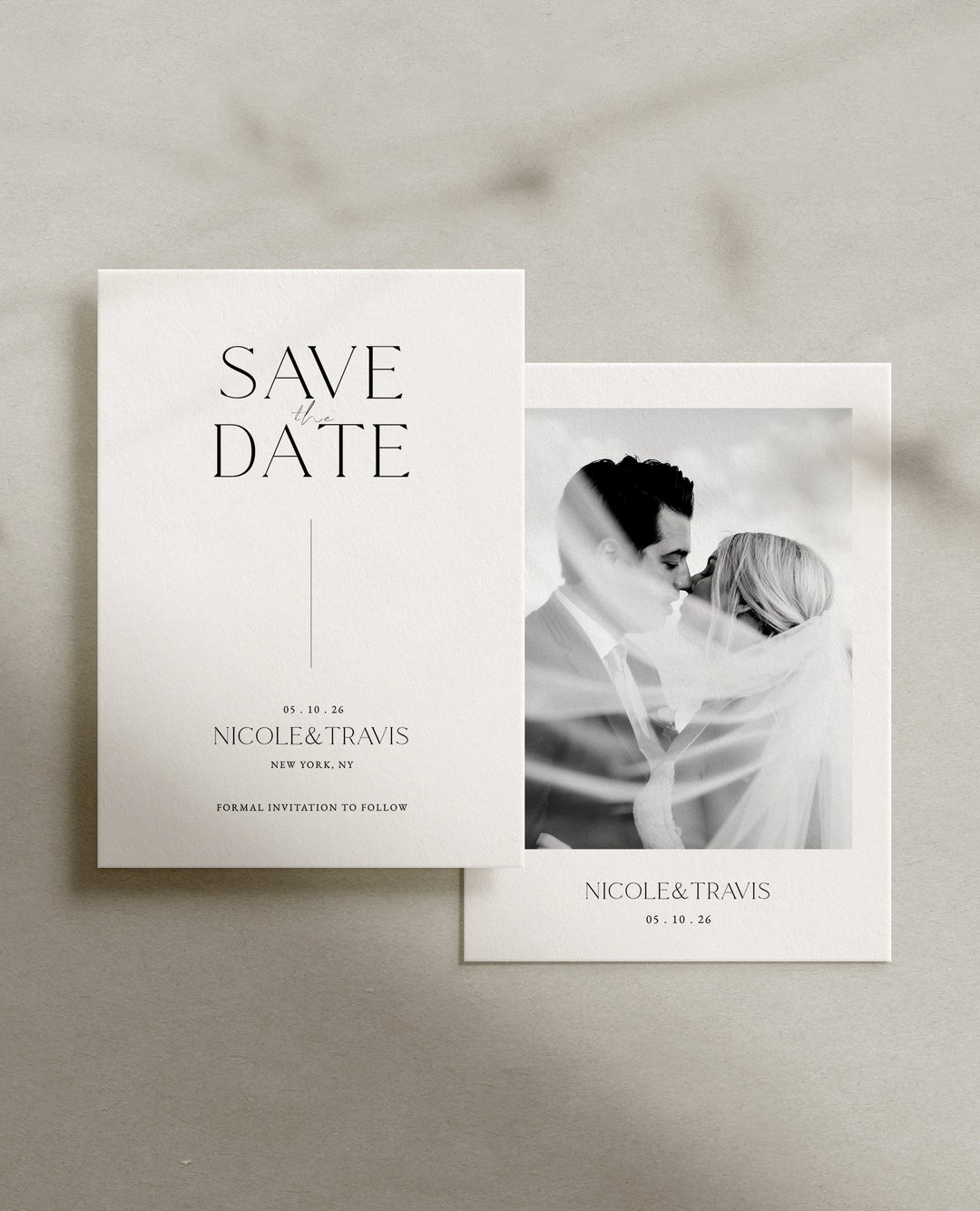Simple Picture Save the Date Photo Save the Date Template Modern ...