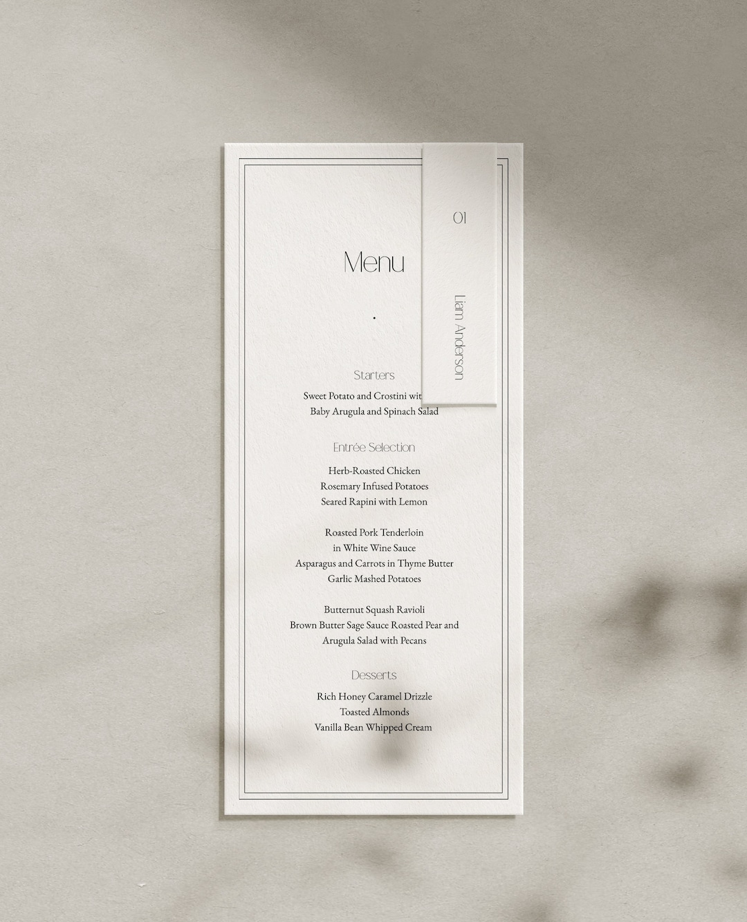 Minimal Simple Wedding Menu, Minimalist Wedding Menu Template, Modern ...
