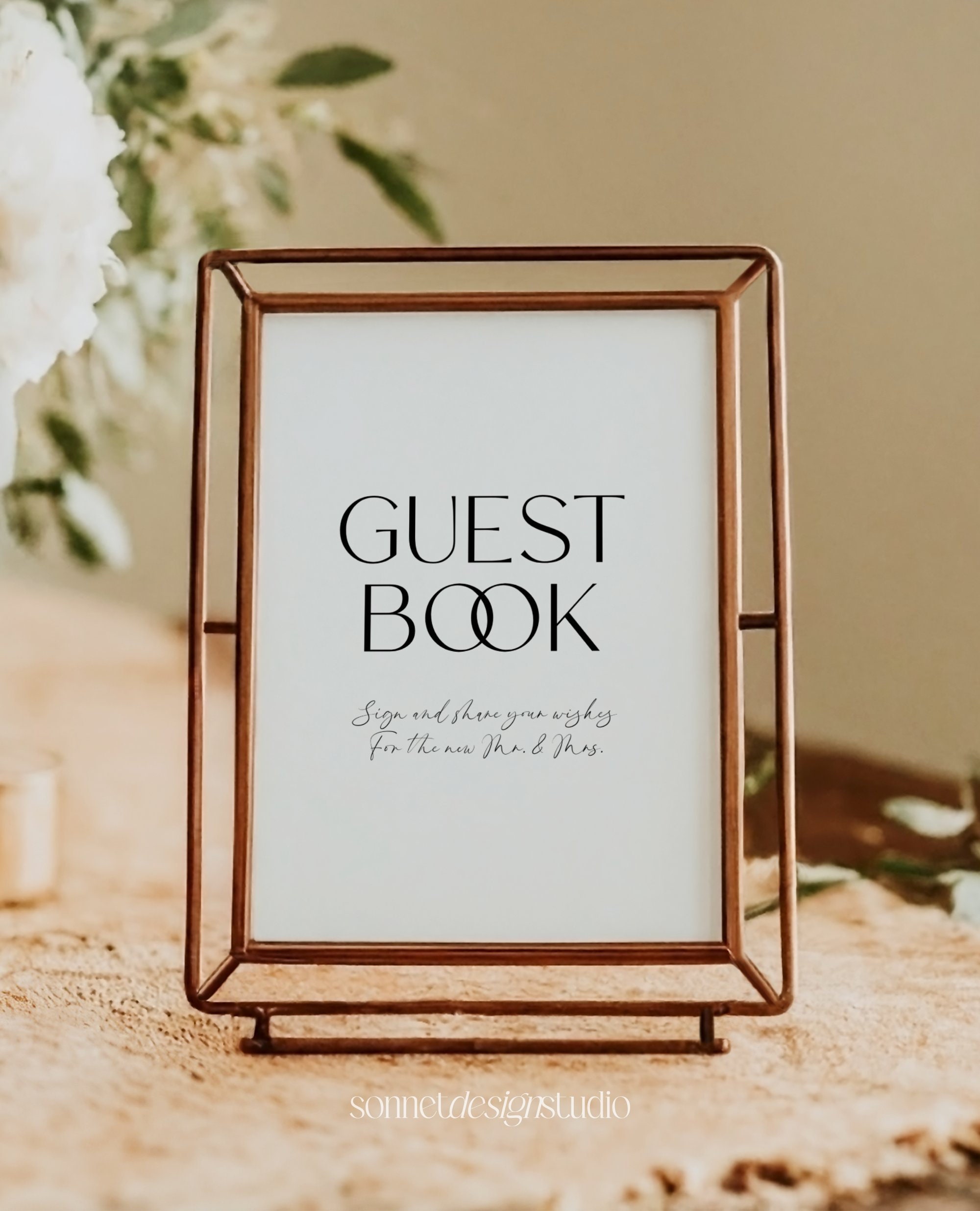 Minimalist Wedding Table Signs, Wedding Signs Template, Modern Wedding ...