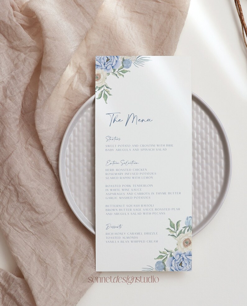 Baby Shower Menu Template, Modern Baby Shower, Baby Shower Food Menu ...