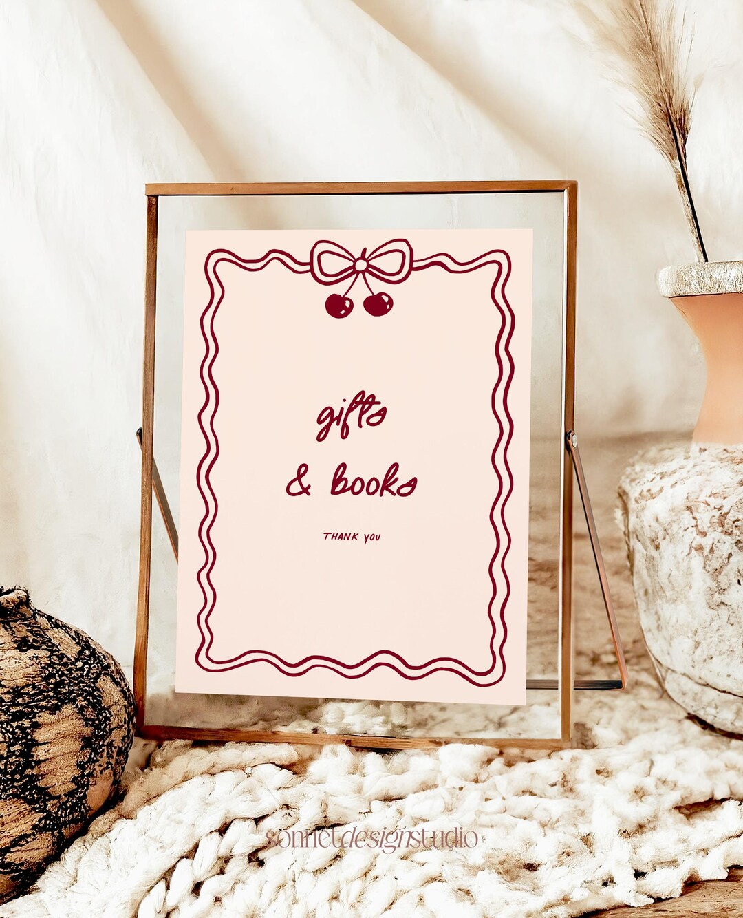 Cherry Baby Shower Sign Cherry on Top Baby Shower Sign Decorations ...