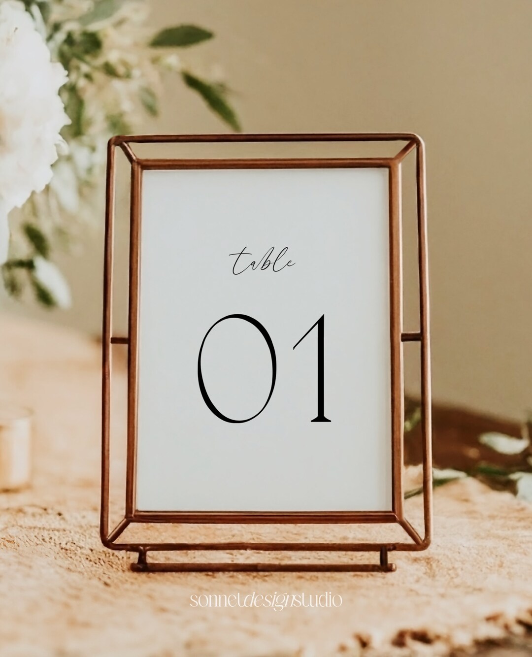 Minimalist Wedding Table Signs, Wedding Signs Template, Modern Wedding ...