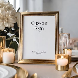 Minimalist Wedding Table Signs, Wedding Signs Template, Modern Wedding ...