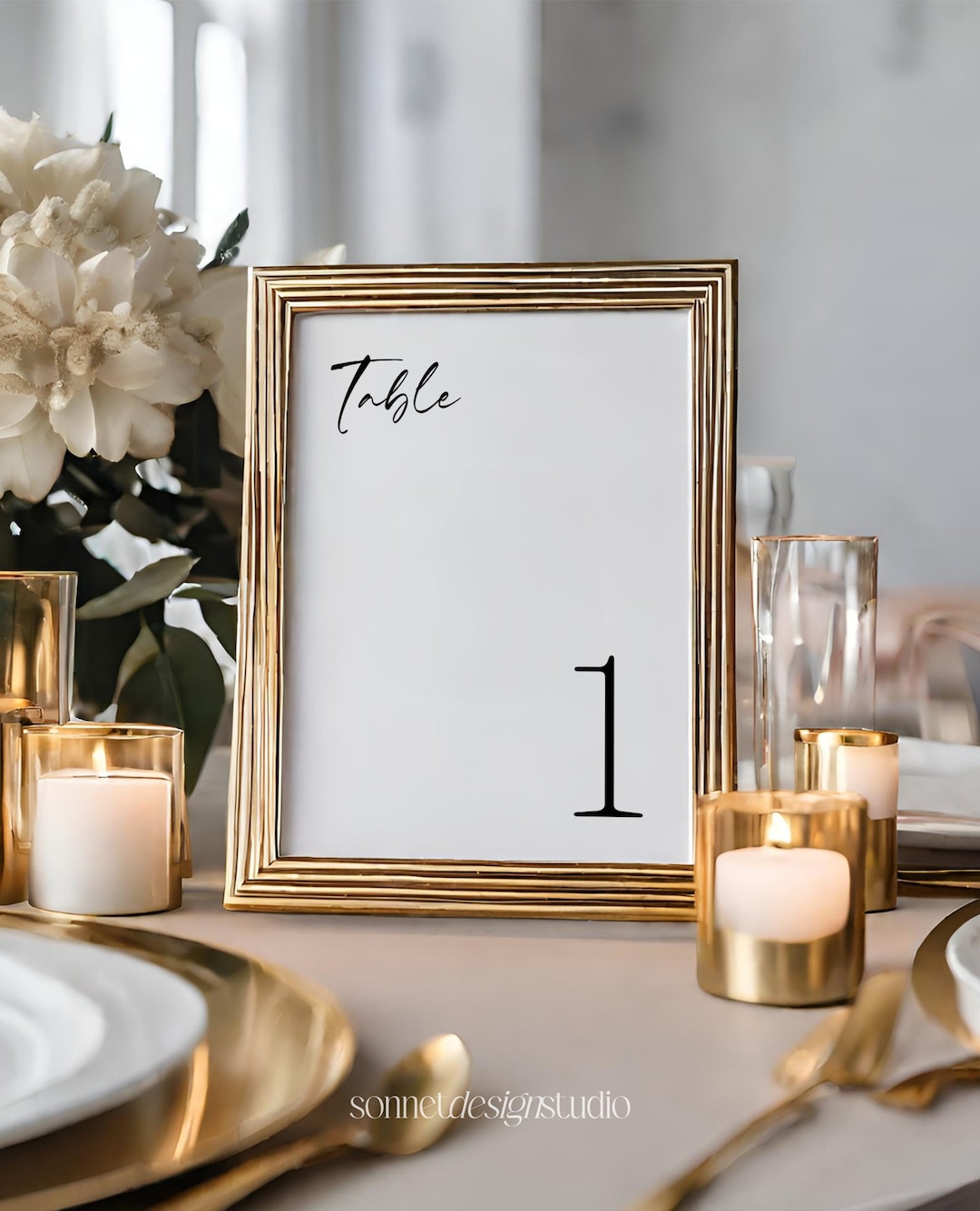 Minimalist Wedding Table Signs, Wedding Signs Template, Modern Wedding ...