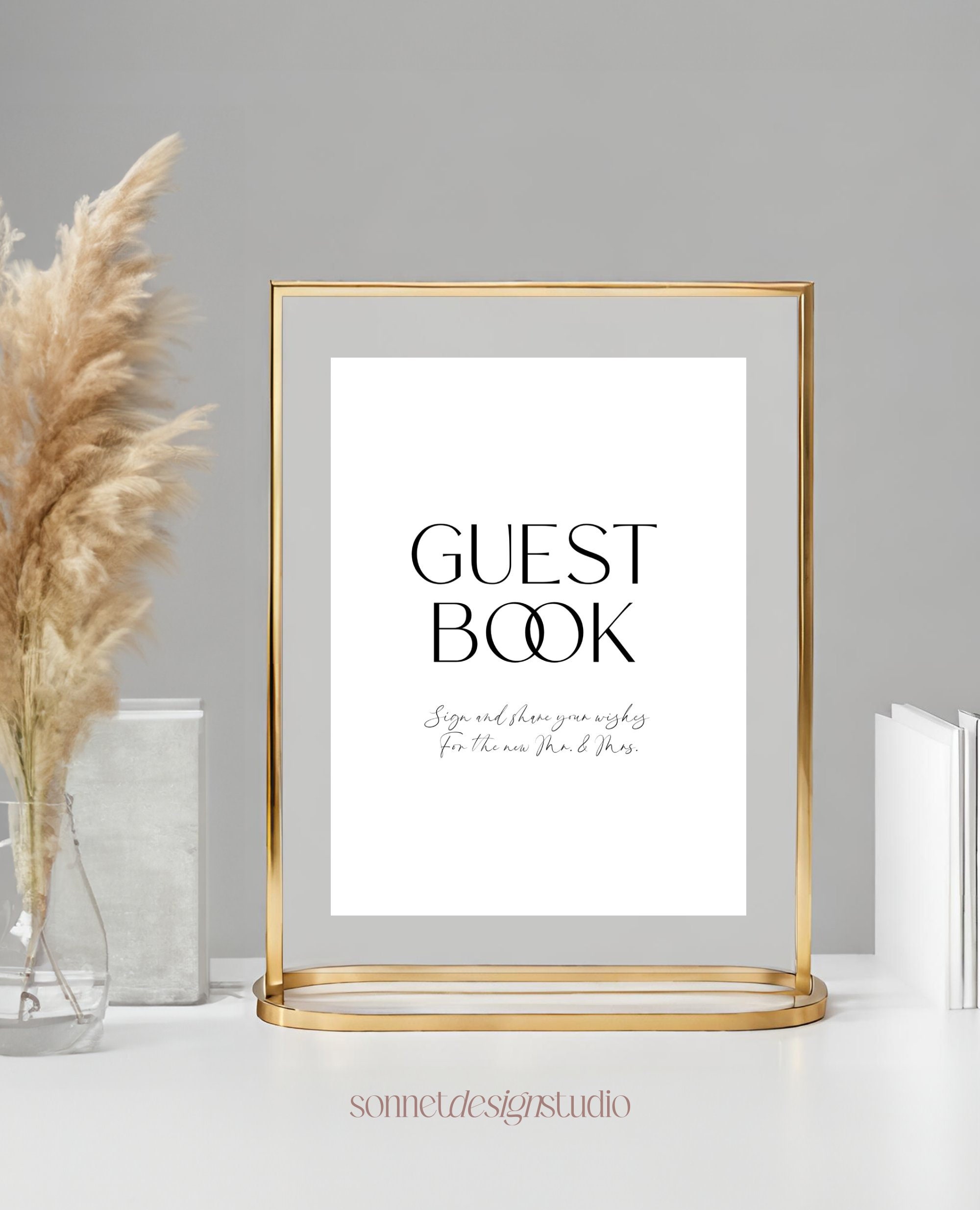 Minimalist Wedding Table Signs, Wedding Signs Template, Modern Wedding ...