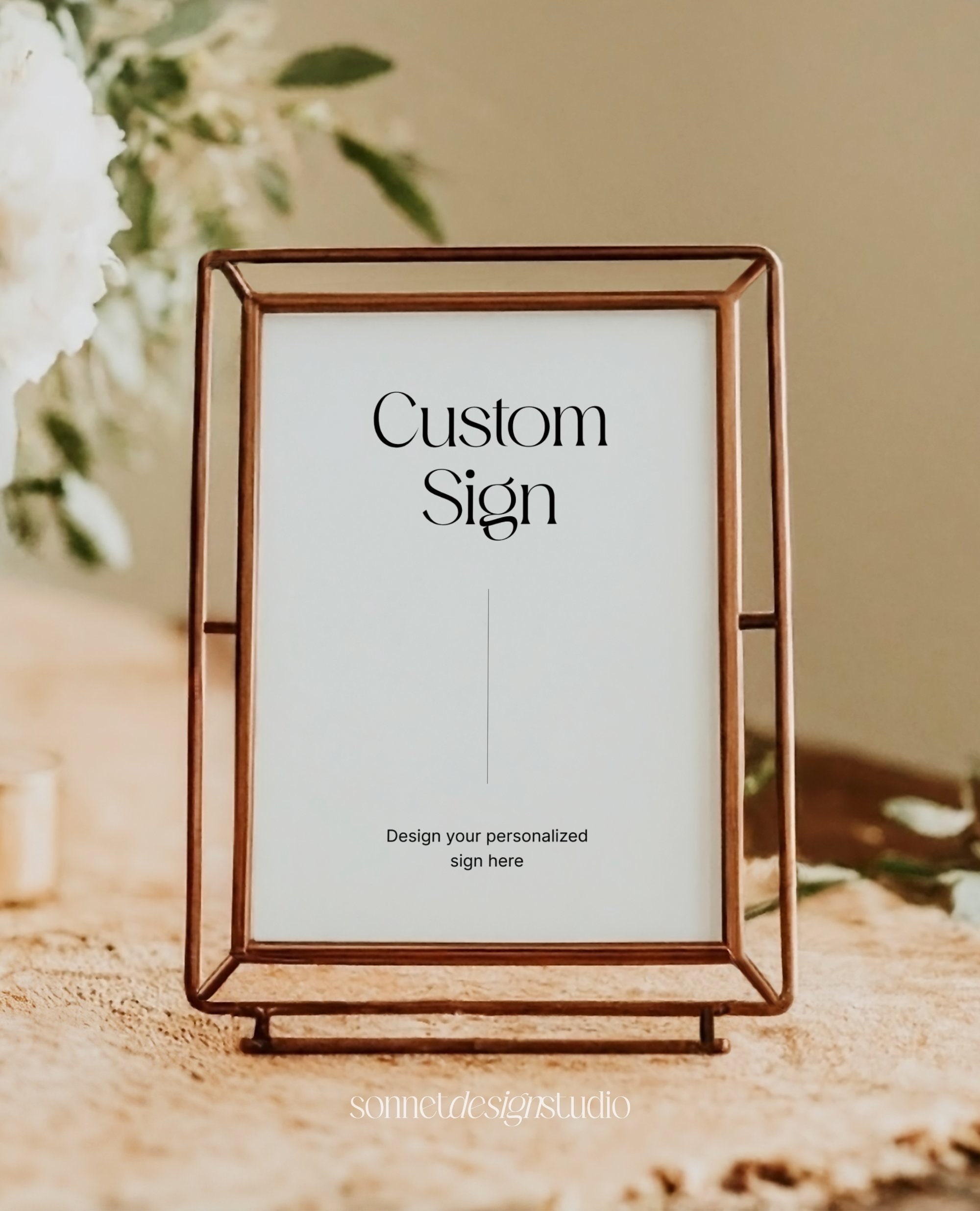 Minimalist Wedding Table Signs, Wedding Signs Template, Modern Wedding ...