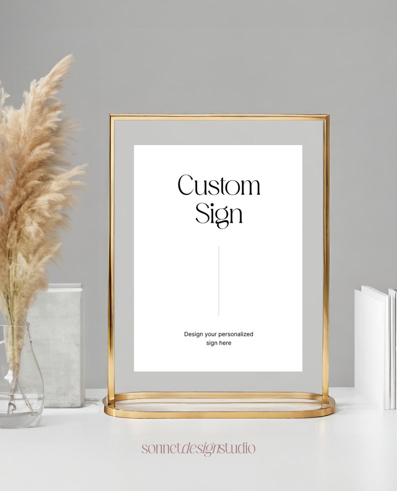 Minimalist Wedding Table Signs, Wedding Signs Template, Modern Wedding ...