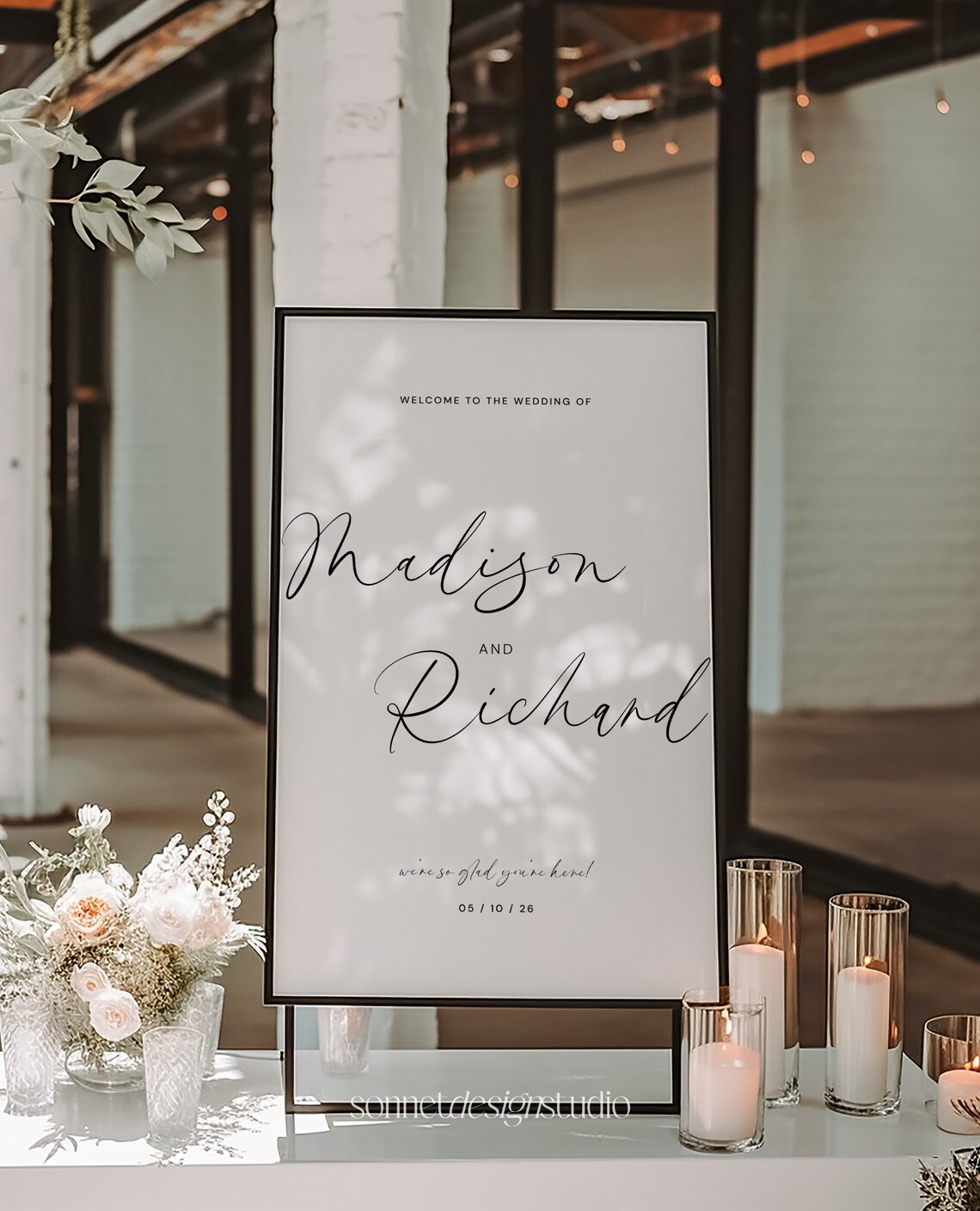 Wedding Welcome Signs Template, Minimalist Wedding Welcome Signs ...