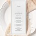 Minimal Simple Wedding Menu, Minimalist Wedding Menu Template, Modern ...