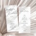 Minimalist Wedding Program Template Printable Modern Minimal Editable ...