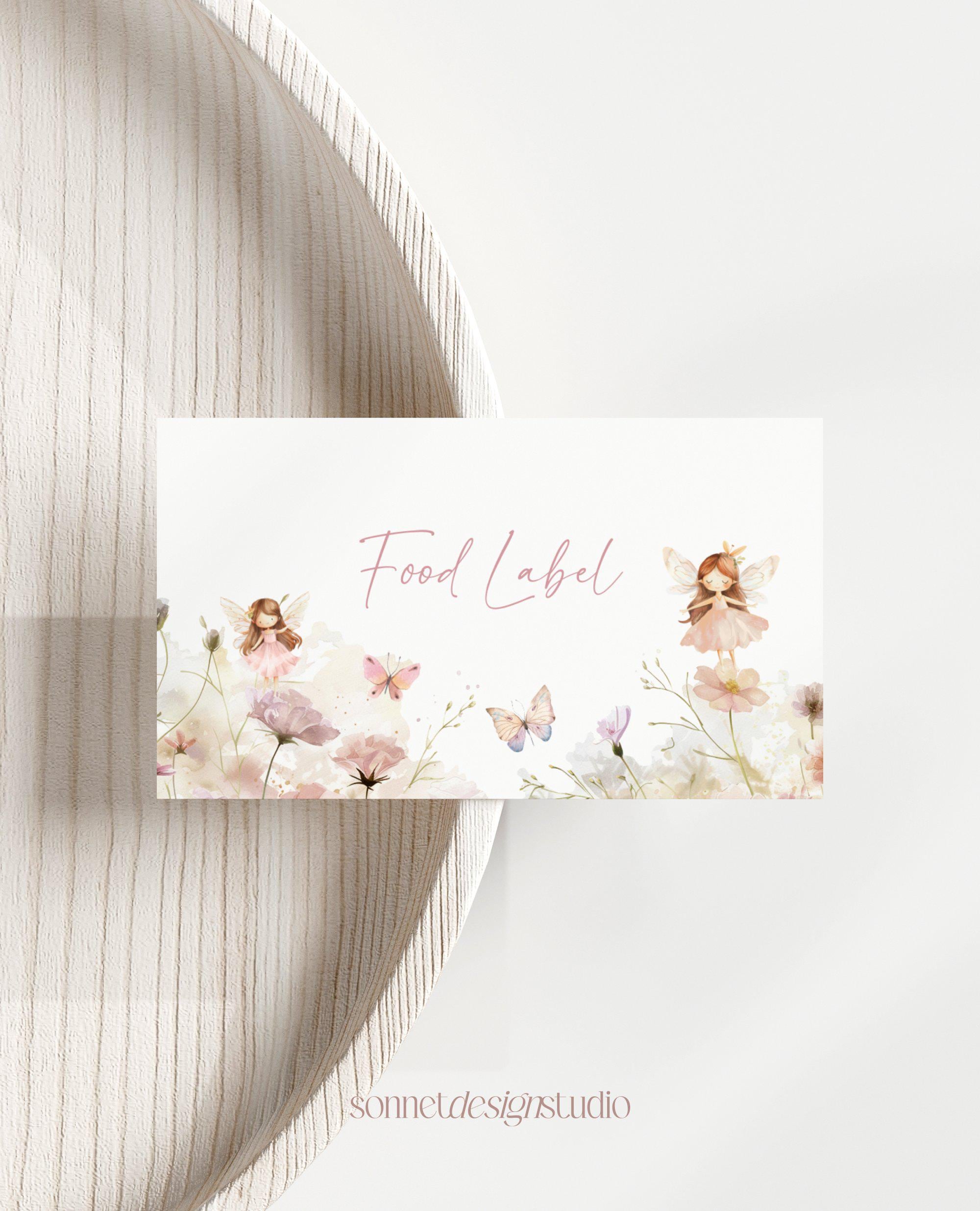 Fairly First Birthday Buffet Card Princess Fairly 1st Birthday Party ...