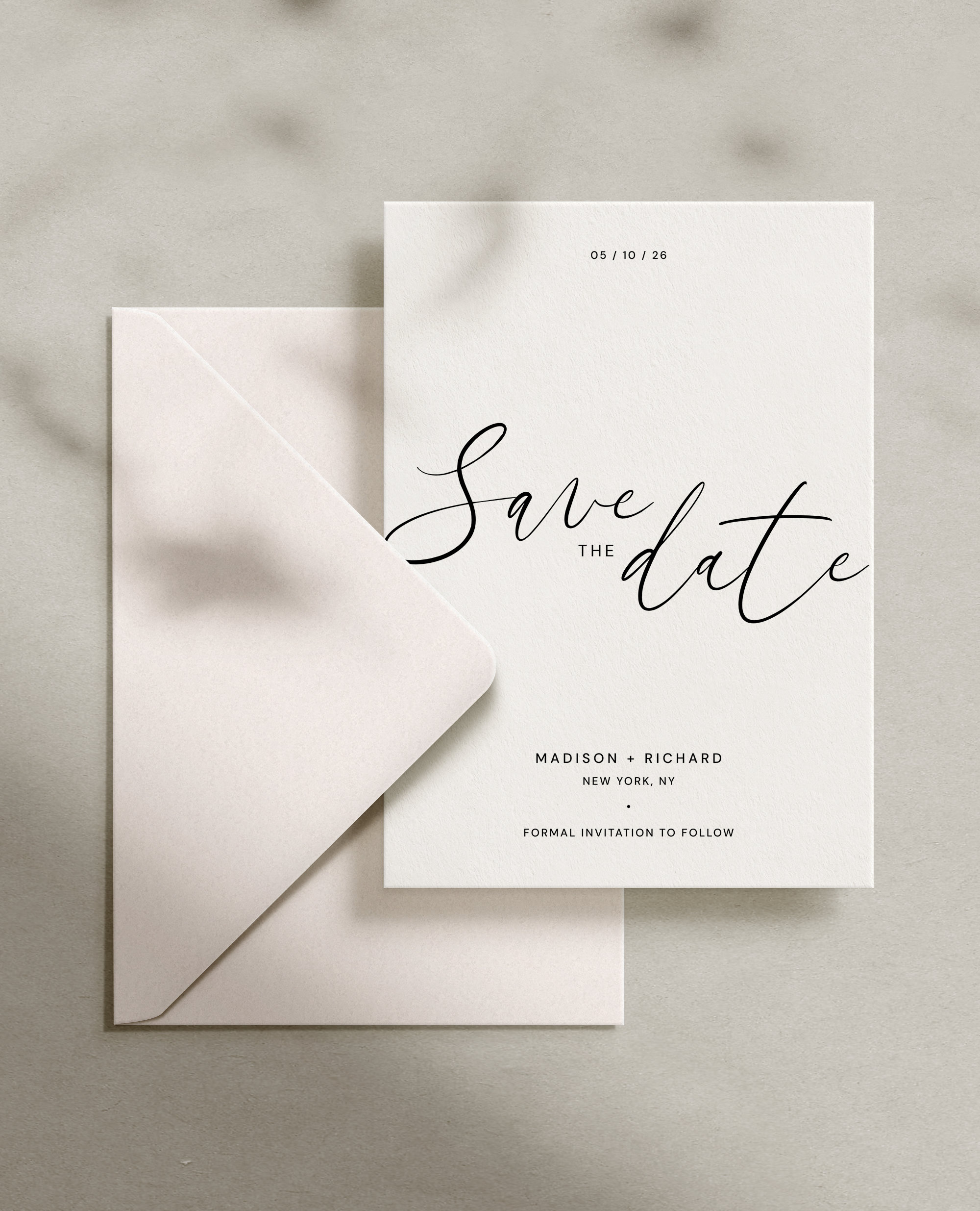 Photo Save the Date Template Modern Minimalist Save the Date Printable ...