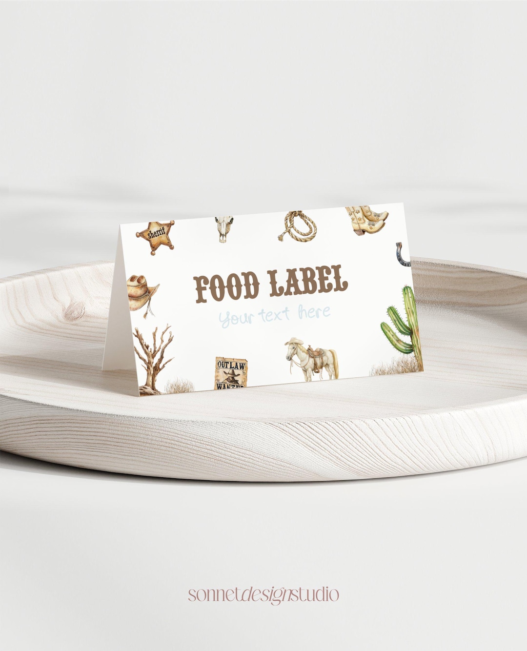 First Rodeo Birthday Buffet Card Cowboy Western 1st Birthday Decoration ...