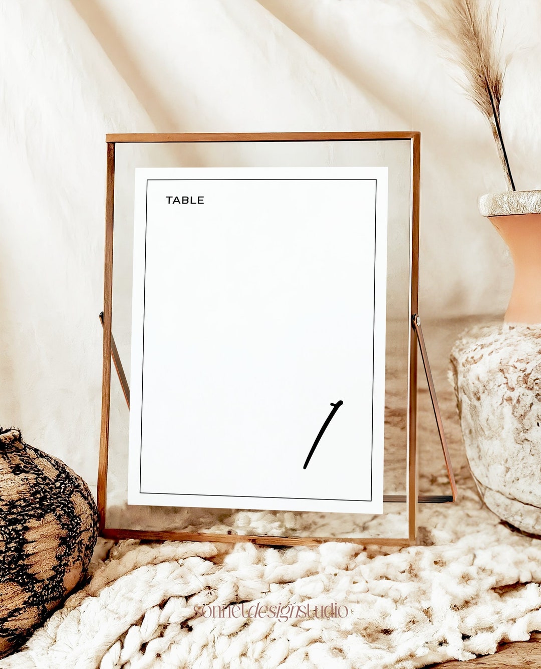 Modern Wedding Reception Table Signs, Minimalist Wedding Table Signs ...