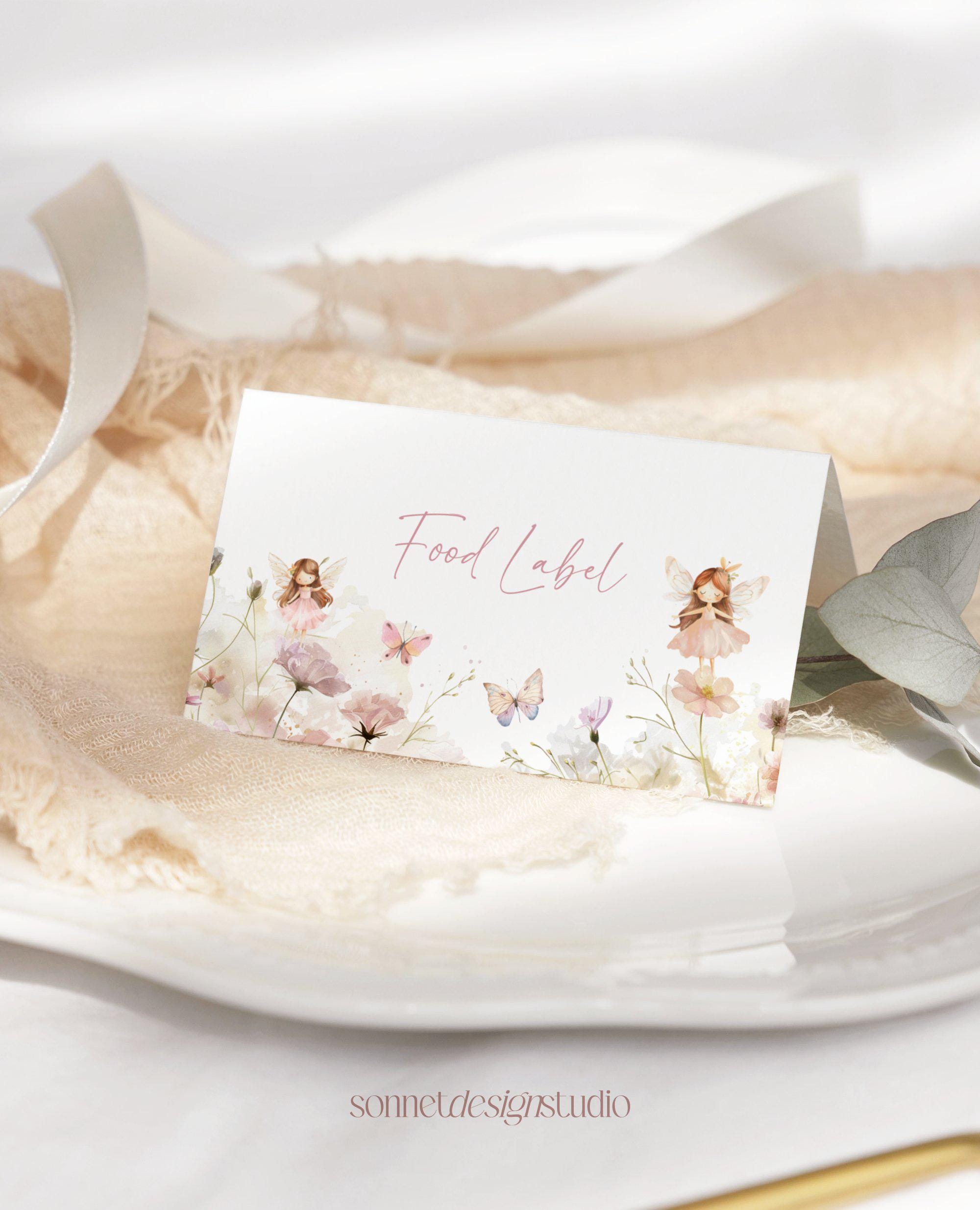 Fairly First Birthday Buffet Card Princess Fairly 1st Birthday Party ...