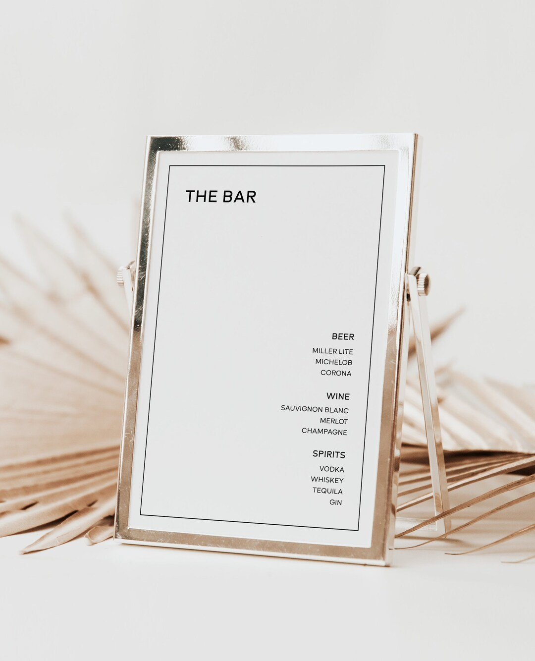 Modern Wedding Reception Table Signs, Minimalist Wedding Table Signs ...