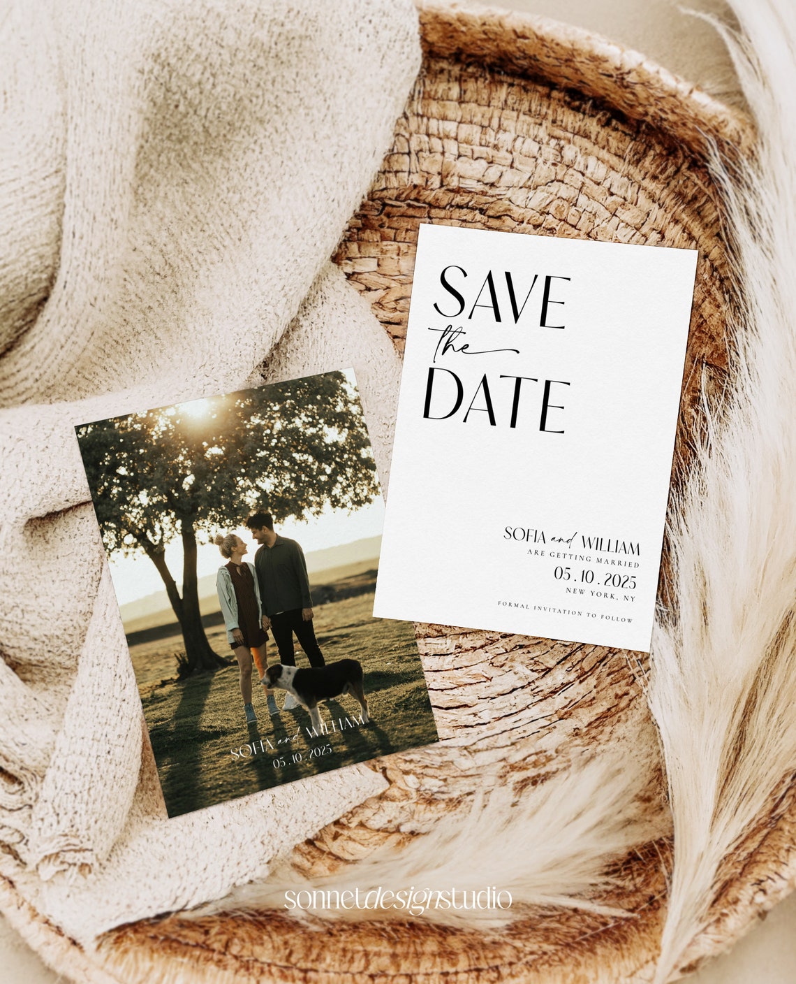 Photo Save the Date Template Modern Minimalist Save the Date Printable ...