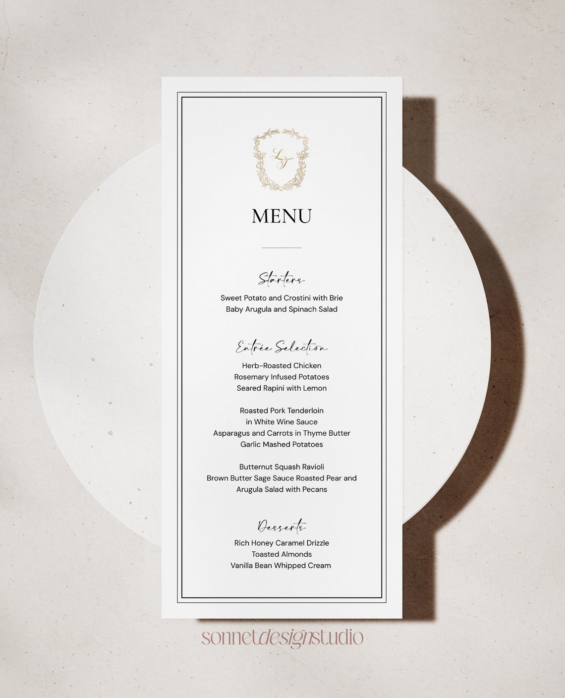 Elegant Wedding Menu Template, Modern Wedding Menu, Wedding Food Menu ...