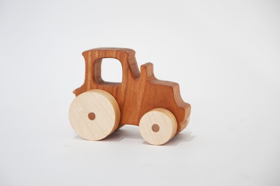 Wooden Tractor Push Toy Farm Tractor Toddler Toy John | Etsy