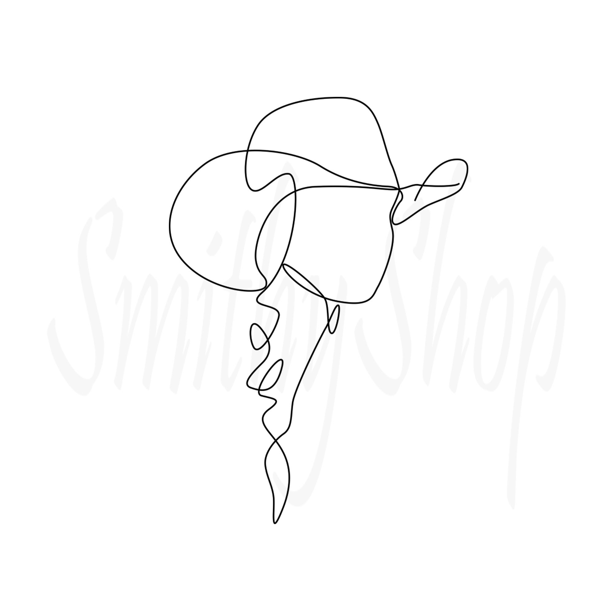 Printable Art Cowgirl Woman In Hat Female Face Digital Jpeg Etsy