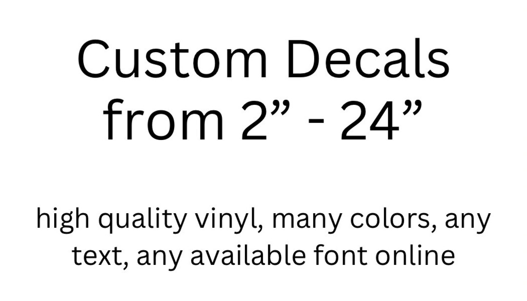 Custom Vinyl Decals - Etsy