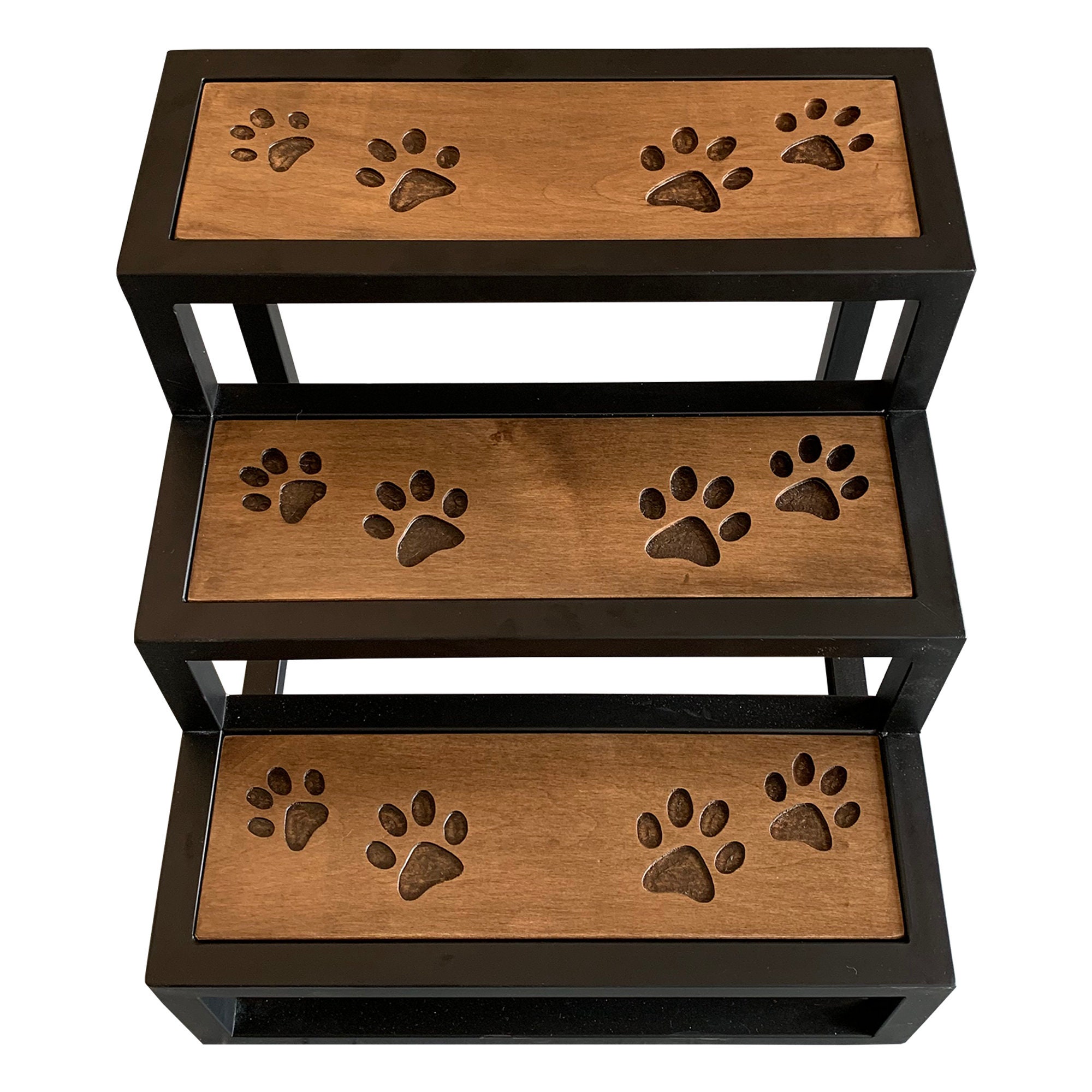 Multi Purpose Stool Carved Design Acacia Wood Metal - Etsy