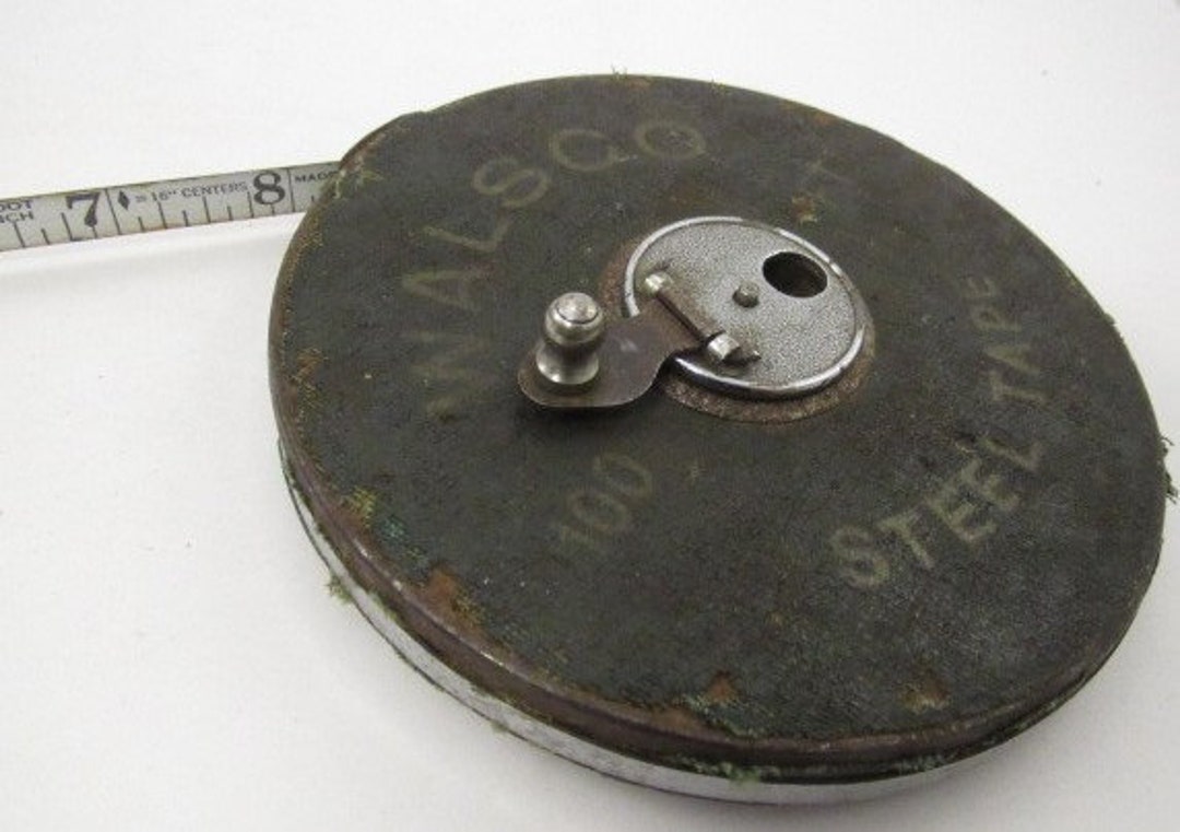 Vintage Walsco 100 Foot Steel Tape Made in the USA. P. R. APP'D 255 T.C ...
