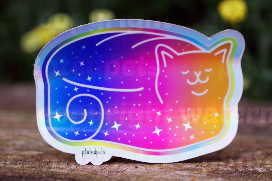 Cat Loaf Sticker, Kitty Loaf Sticker, Holographic Sticker - Etsy