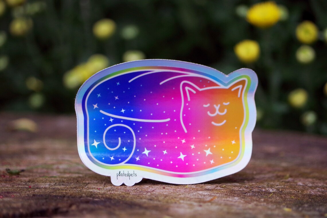 Cat Loaf Sticker Kitty Loaf Sticker Holographic Sticker | Etsy