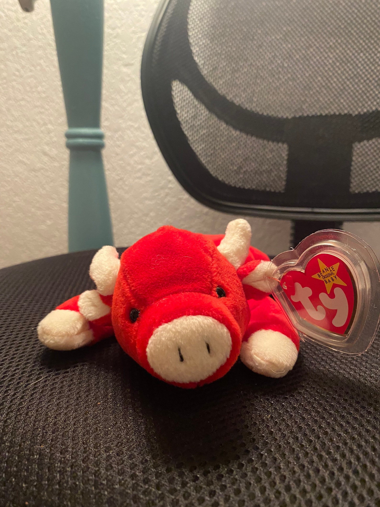 1995 RARE Ty Snort the Red Bull Beanie Babie Mint | Etsy