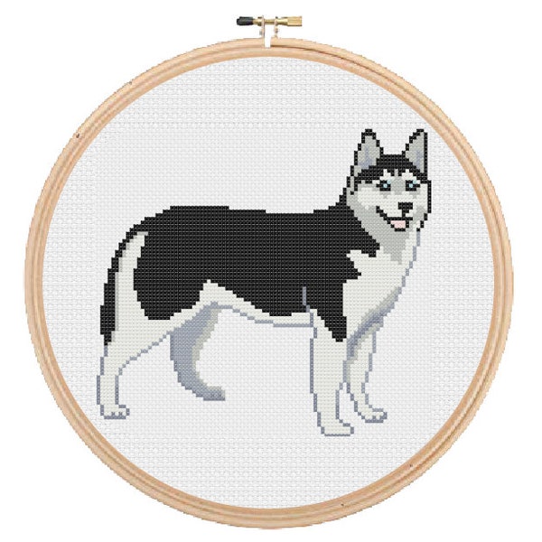 Husky Cross Stitch - Etsy