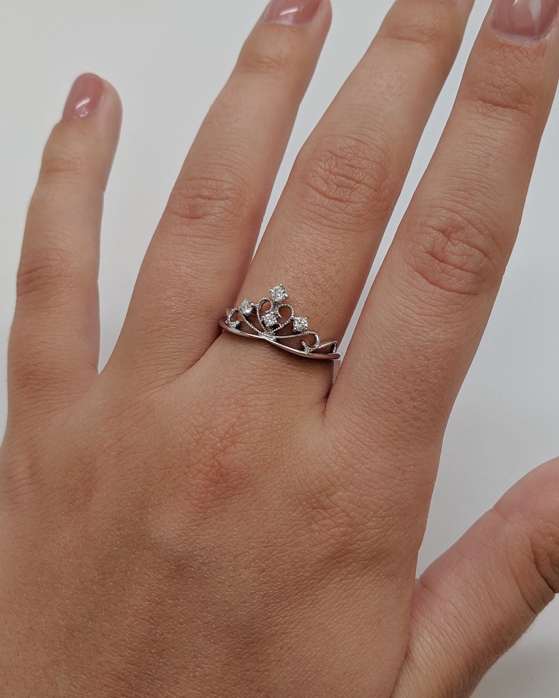 Diamond Tiara Ring - Etsy
