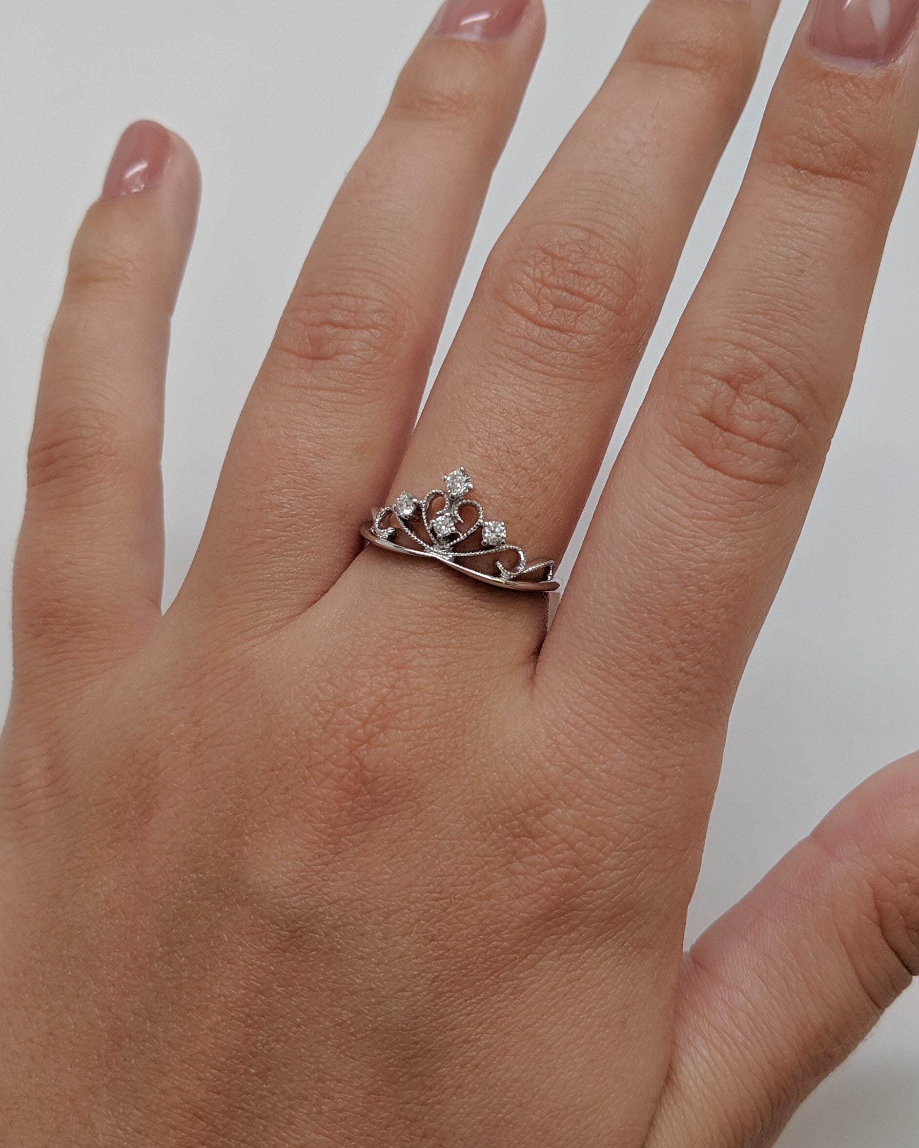 Diamond Tiara Ring - Etsy