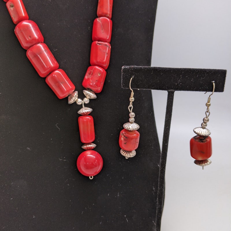Red Jewelry Set - Etsy