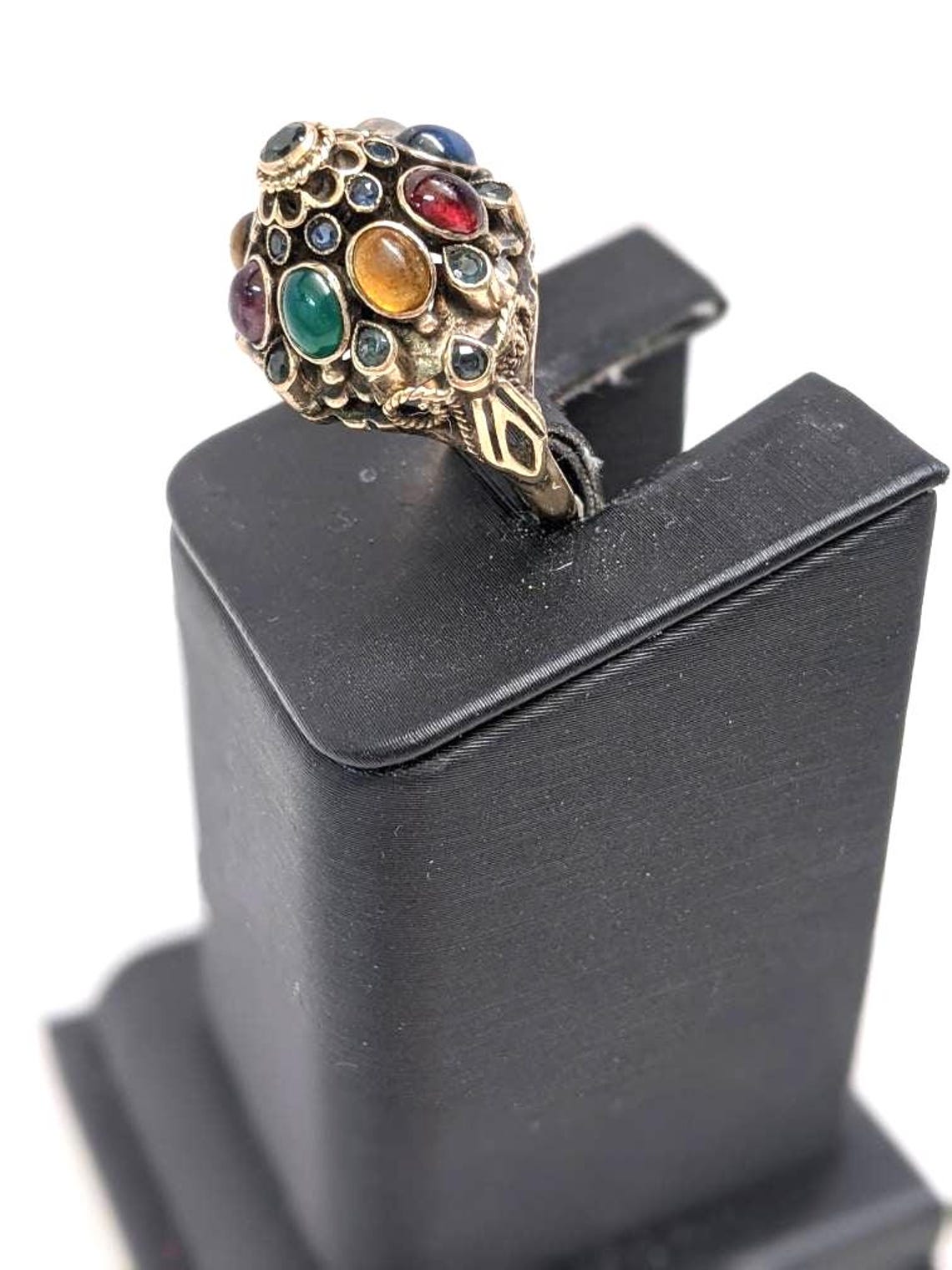 10k Yellow Gold Thai Princess Ring - Etsy