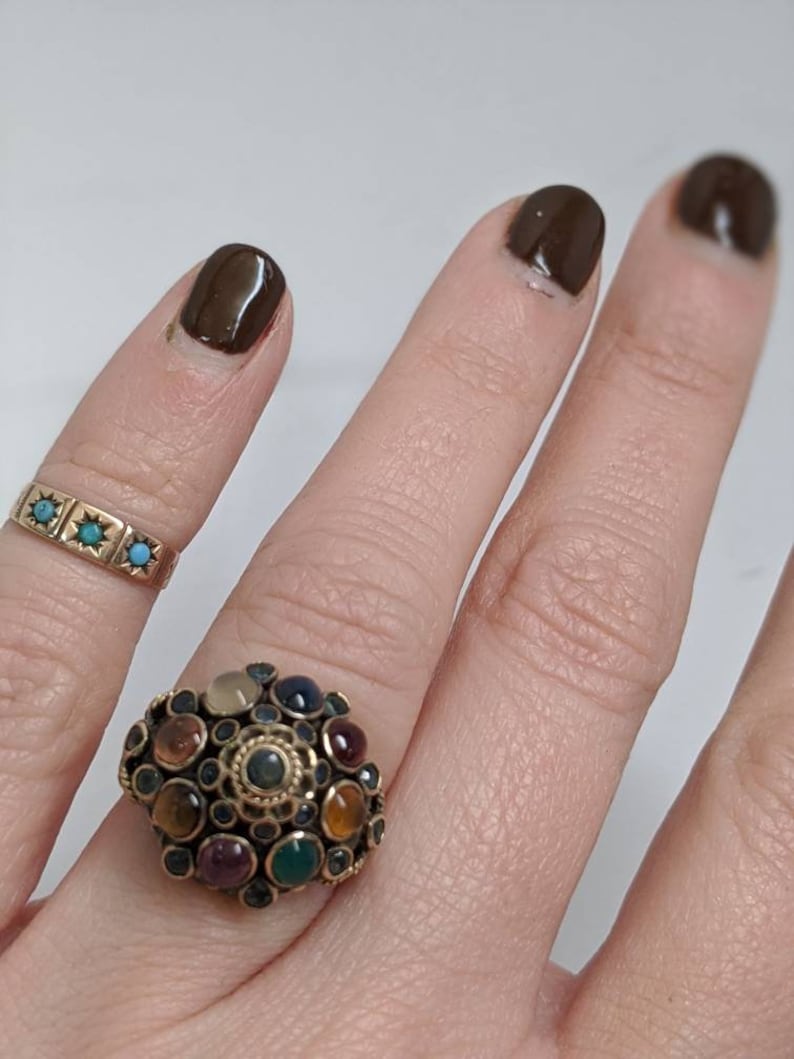 10k Yellow Gold Thai Princess Ring - Etsy
