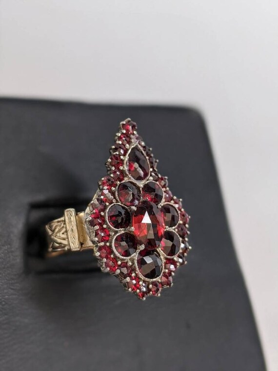 Victorian Garnet repurposed ring - Gem