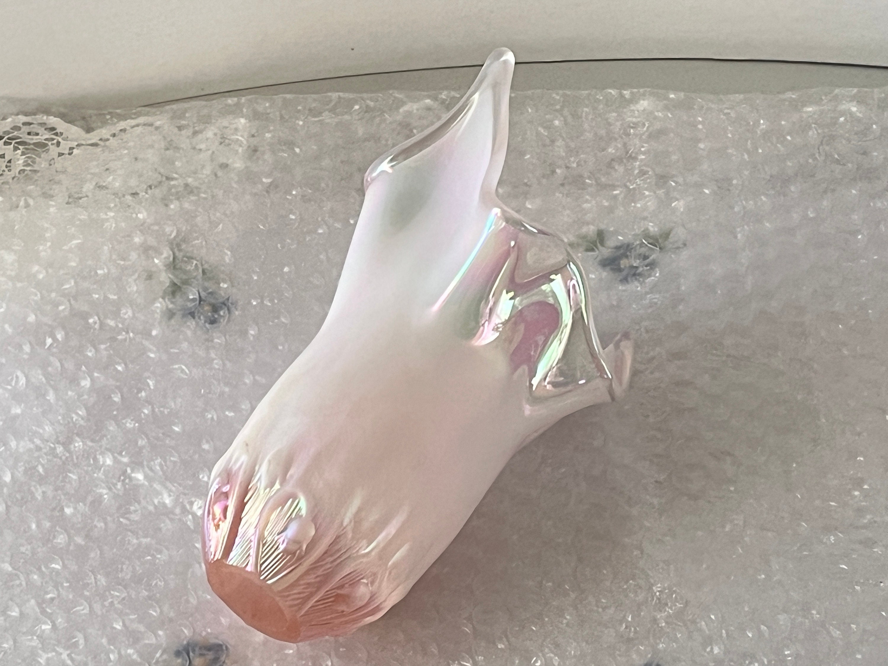 Fenton Pink Lily of the Valley Iridescent Glass Lamp Shade Opalescent 7 ...