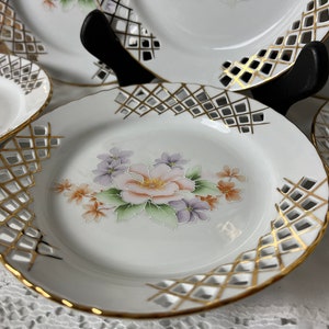 Reticulated Plates APULUM Lucru Manual Dishes Set of 6 Romanian Fine ...