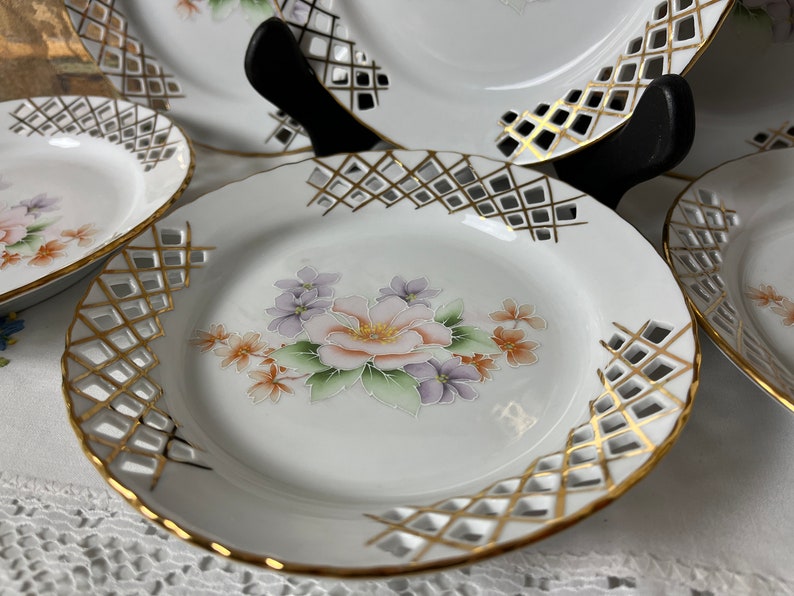 Vtg APULUM Lucru Manual Reticulated Plates Dishes Romanian - Etsy