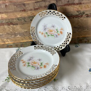 Reticulated Plates APULUM Lucru Manual Dishes Set of 6 Romanian Fine ...