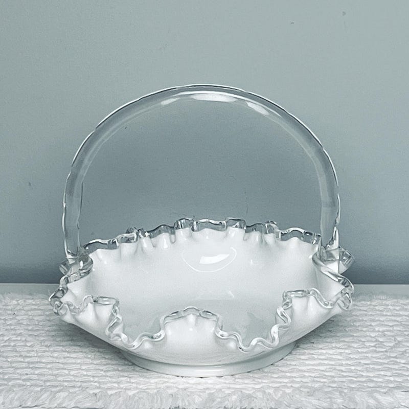 Fenton Glass Basket - Etsy