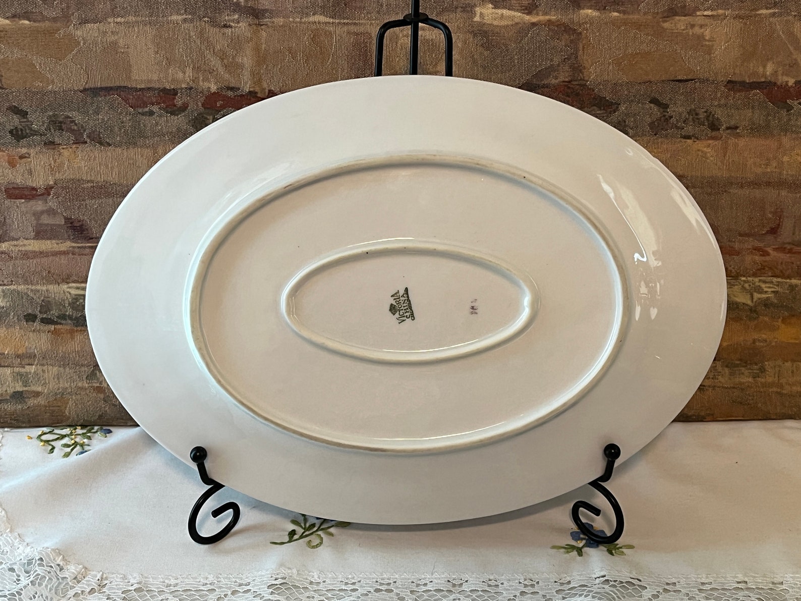 Vtg Victoria China Czech Covered Vegetable Bowl W Platter ...