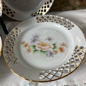 Reticulated Plates APULUM Lucru Manual Dishes Set of 6 Romanian Fine ...